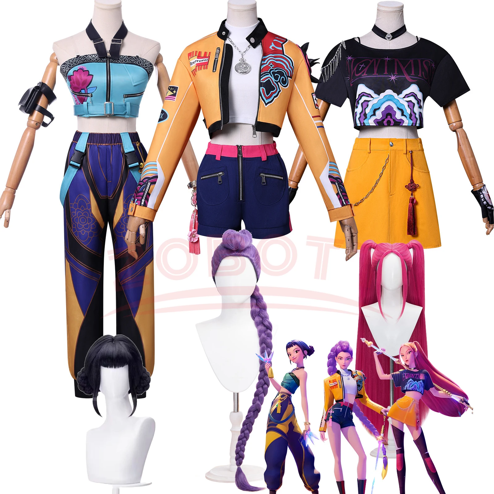 Rumi Costume Huntrix K-Pop Mira Rumi Zoey Demon Hunters Stage Cosplay ...