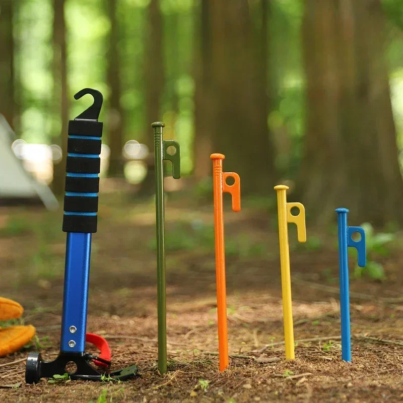 Camping-Tent-Colored-ground-nails-Stakes-Canopy-Tent-Pegs-Stainless ...