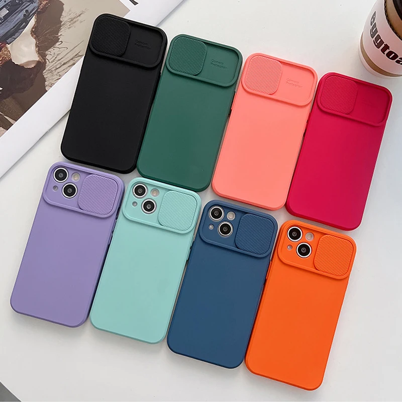 Candy-Color-Soft-Silicone-Phone-Case-Slide-Camera-Protection-Bumper ...