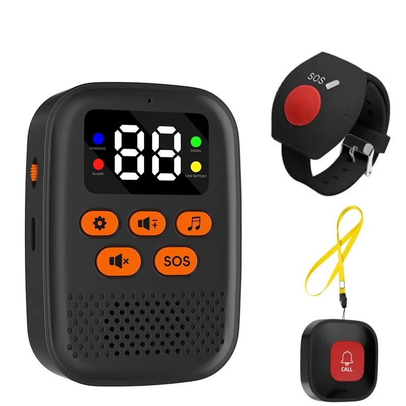 SOS Caregiver Pager Wireless Medical Call Button Surveillance Elderly ...