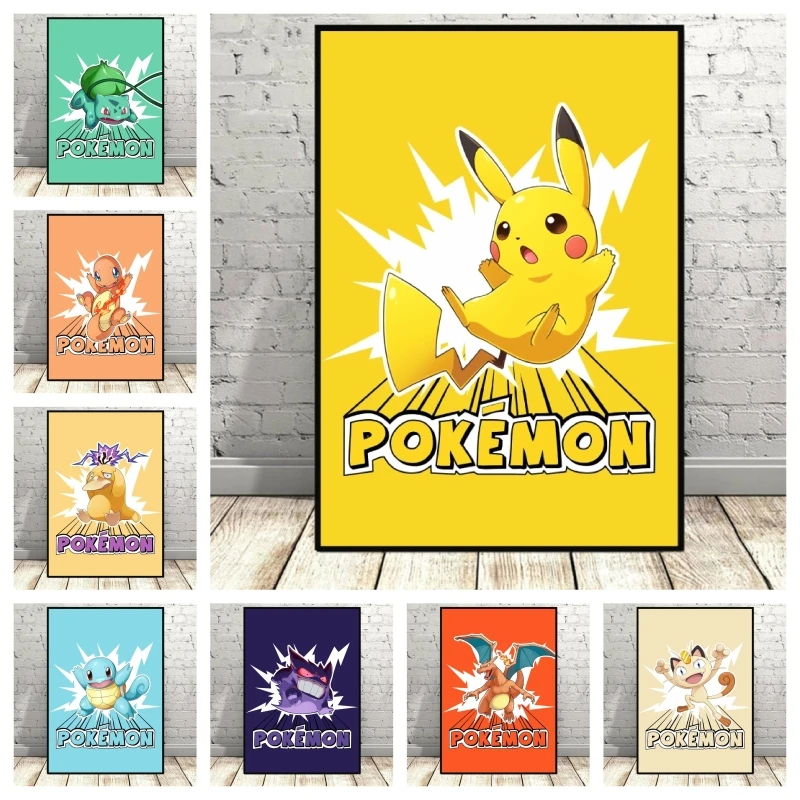 Poster-Pokemon-com-lona-bulbasaur-pintura-moderna-para-sala-adesivos-de ...