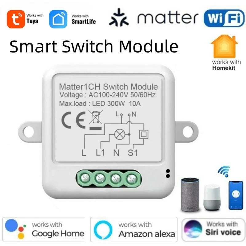 Matter-WiFi-Smart-Switch-Breaker-Smart-Home-Automation-Relay-Module ...