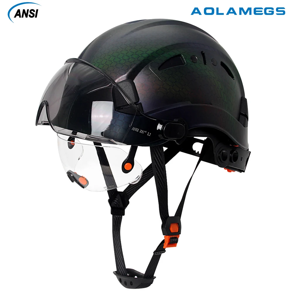 Carbon-Fiber-Pattern-Safety-Helmet-with-Double-Visor-Goggles-Engineer-Hard-Hat-Industrial-Work ...