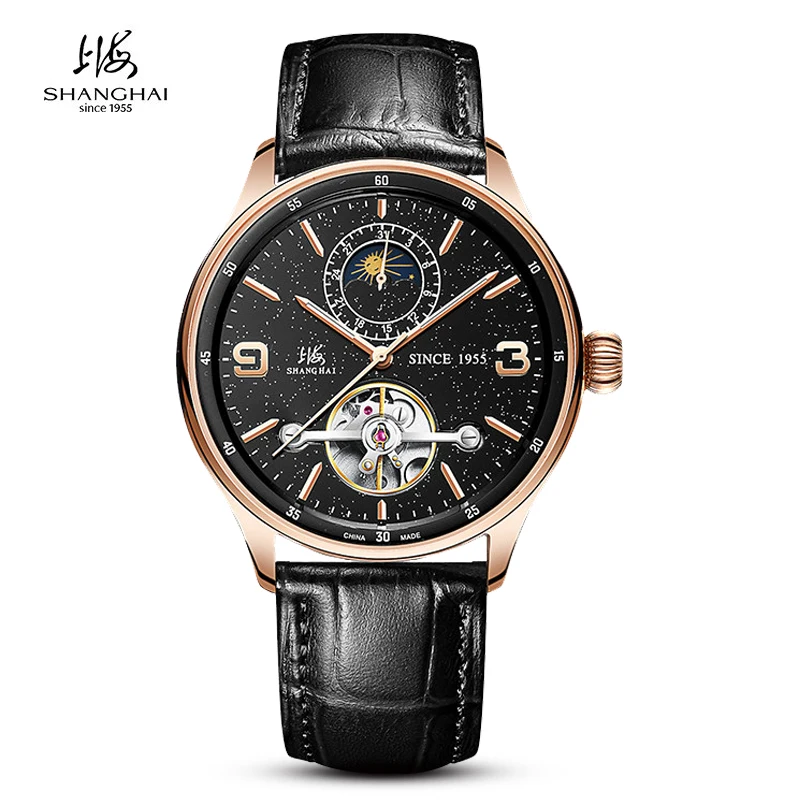 Shanghai Watch Men's Automatic Mechanical Watches 41.5mm Sapphire ...