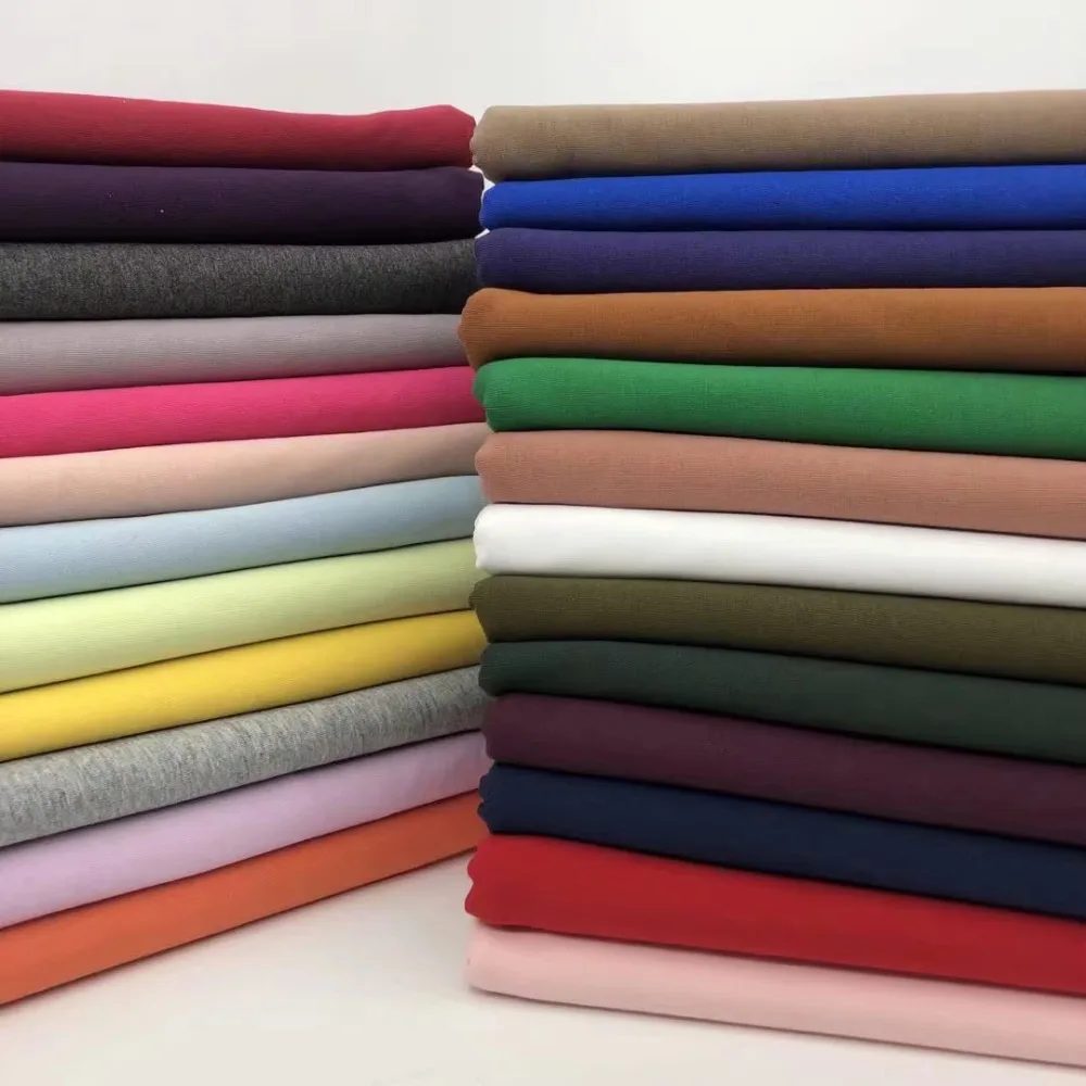 Lycra Cotton Stretch Knitted Fabric Jersey Spring Summer Children's T ...