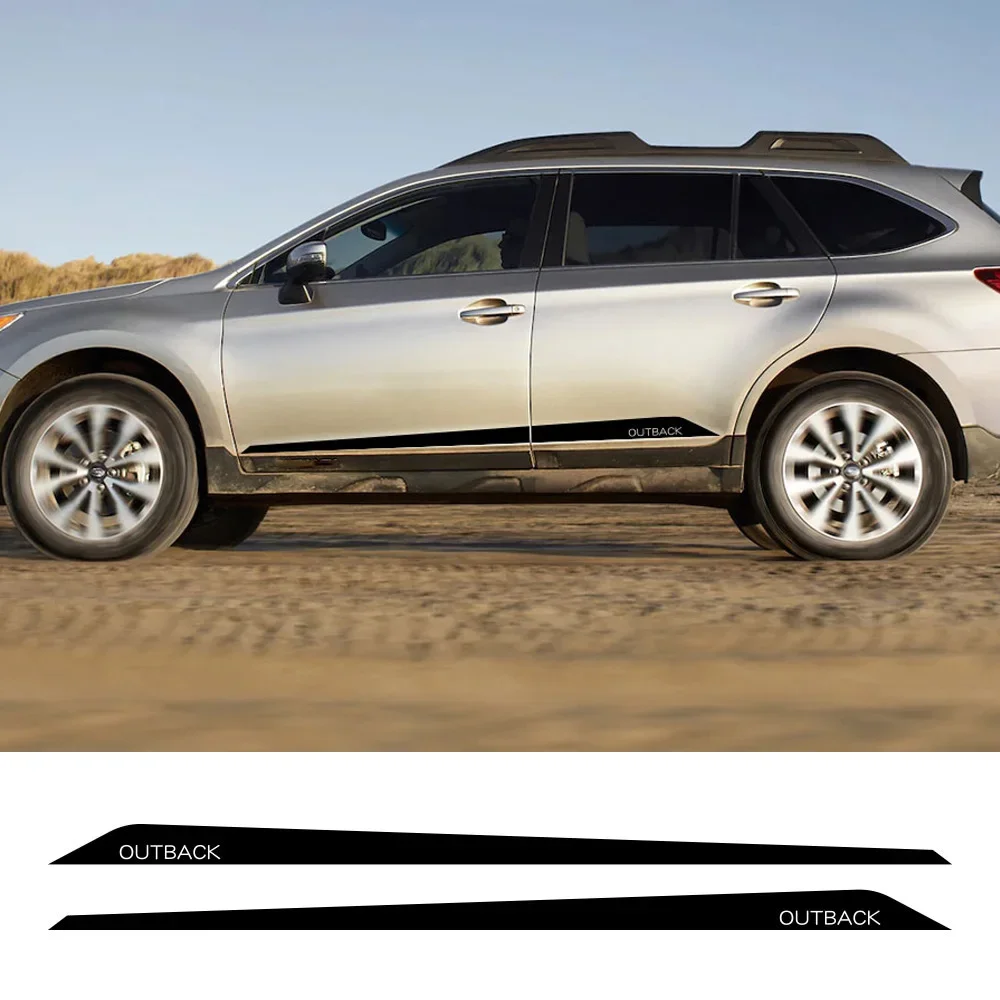 2PCS-Car-Side-Doors-Line-Letter-Stickers-For-Subaru-Outback-Tuning-Auto ...