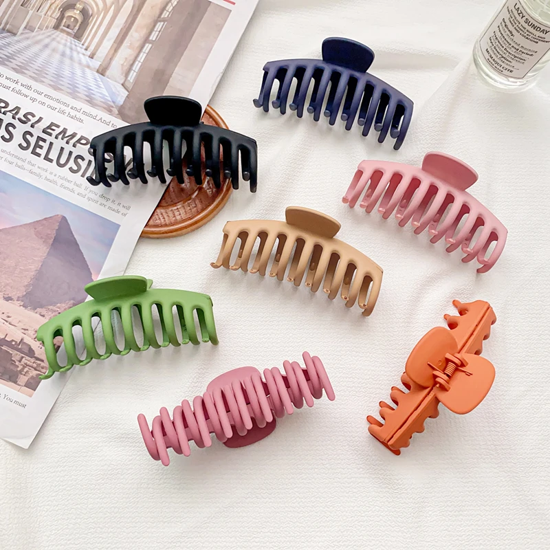 New Woman 11cm Matte Large Grab Clip Korean Version Elegant Temperament ...