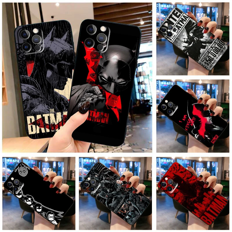 Funda de Batman The Dark Knight para teléfono, carcasa negra para Apple ...