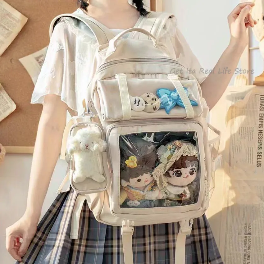Hidden Ita Bag Backpack With Purse 20cm Dolls Large Double Clear Pocket ...