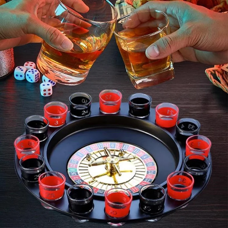 New-Sale-Russia-Drinking-Turntable-Shot-Glass-Roulette-Set-Novelty ...
