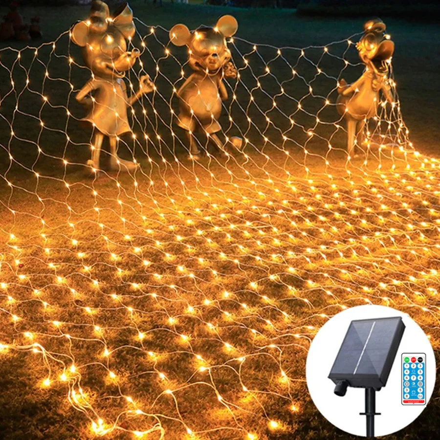 6X4M-220V-Led-Net-Lichter-Outdoor-Solar-Net-Mesh-Baum-Wrap-Lichter ...