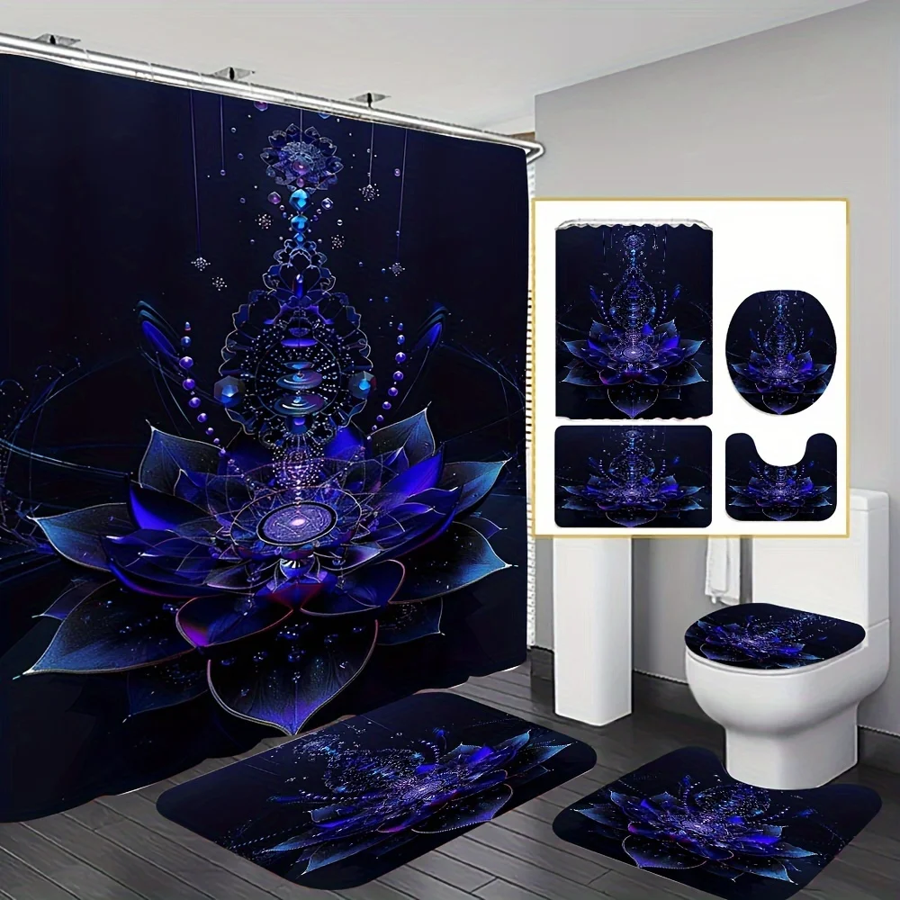 Mystic Blue Lotus Bathroom Set – About Cozy Living