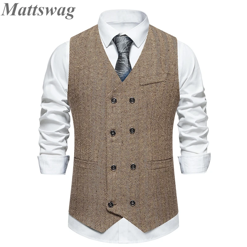 Men Luxury Stylish Double Breasted Designer Vests Classic Dinner ...