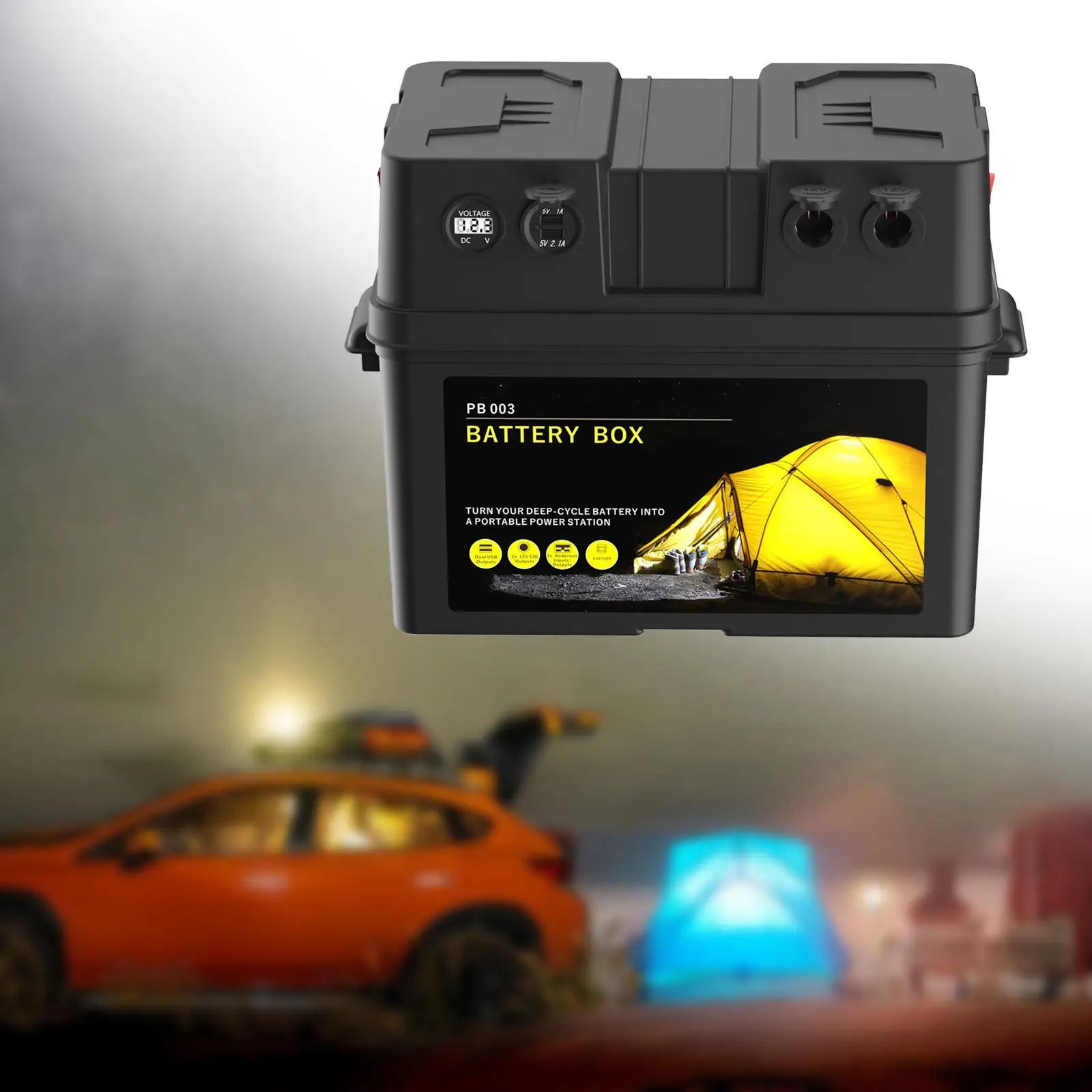 Trolling-Motor-Battery-Box-Dual-USB-Ports-Portable-12V-Waterproof ...