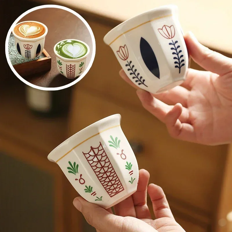 Espresso-Ceramic-Cup-Middle-Eastern-Style-Garland-Hand-Held-Anti-scald ...