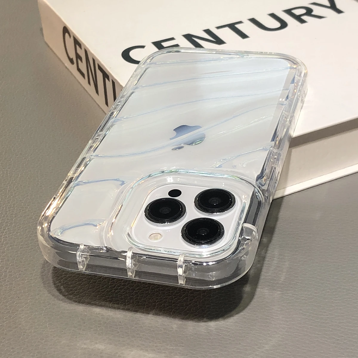 Luxury-Transparent-Shockproof-Buffer-Cushion-Case-for-iPhone-15-14-13 ...