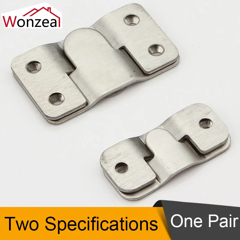 2pcs Furniture Connecting Hinges 54mm/43mm Hanging Iron/stainless Steel ...