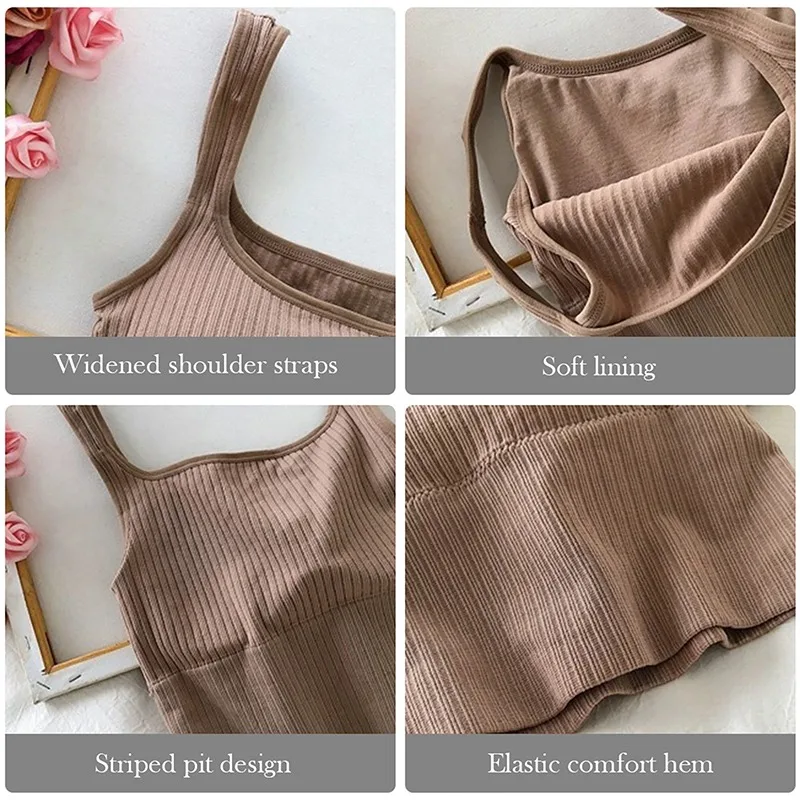 Brassière de sport,Haut court sans couture pour femme,soutien-gorge push-up,caraco en forme de U ...