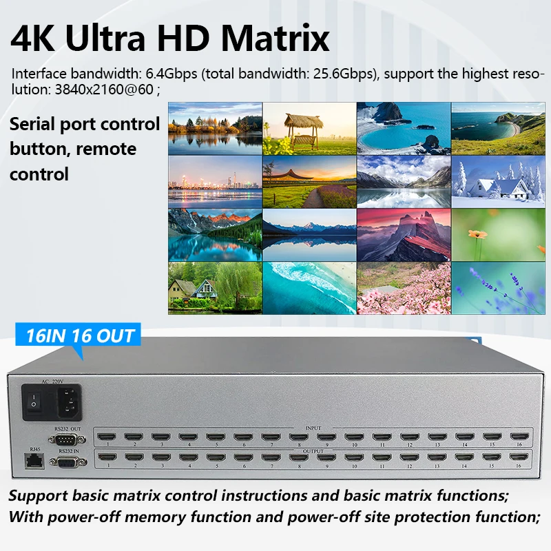 4x4-8x8-8x16-16x16-HDMI-Matrix-Switcher-4K60Hz-Professional-Rack ...