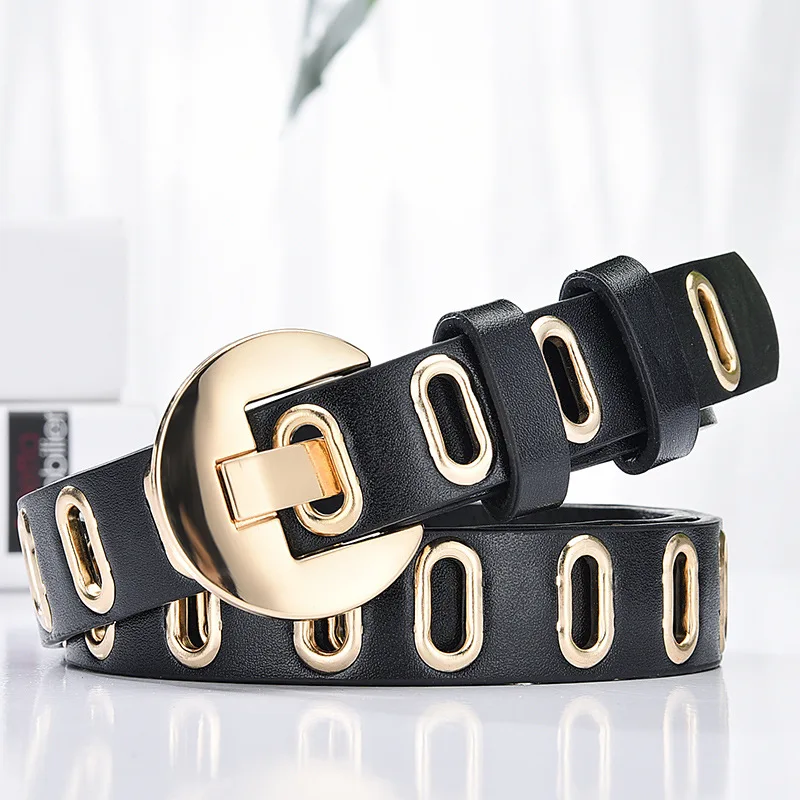 New-Grunge-Women-Belt-Adjustable-Hole-Grunge-Punk-Belts-for-Women-Alloy ...