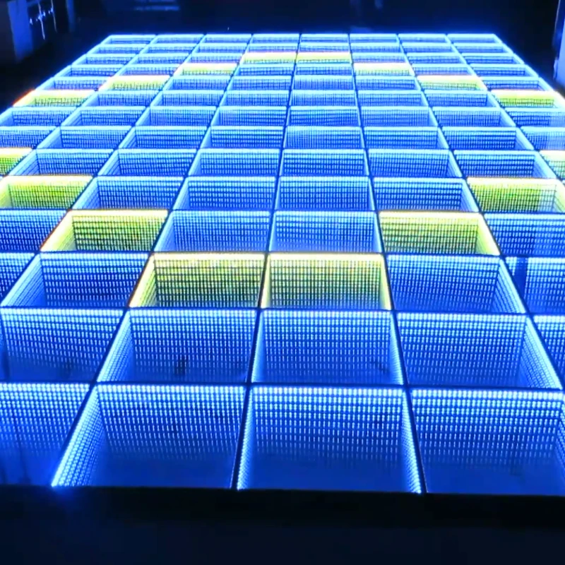 Wholesale Illuminated Led 3D Stage Mirror Infinite Dance Floor Tiles ...