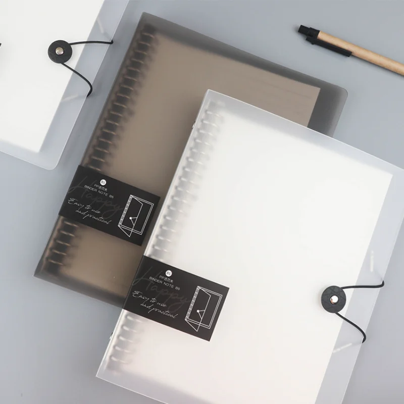 A5-B5-Transparent-Loose-Leaf-Binder-Notebook-Inner-Core-Cover-Note-Book ...