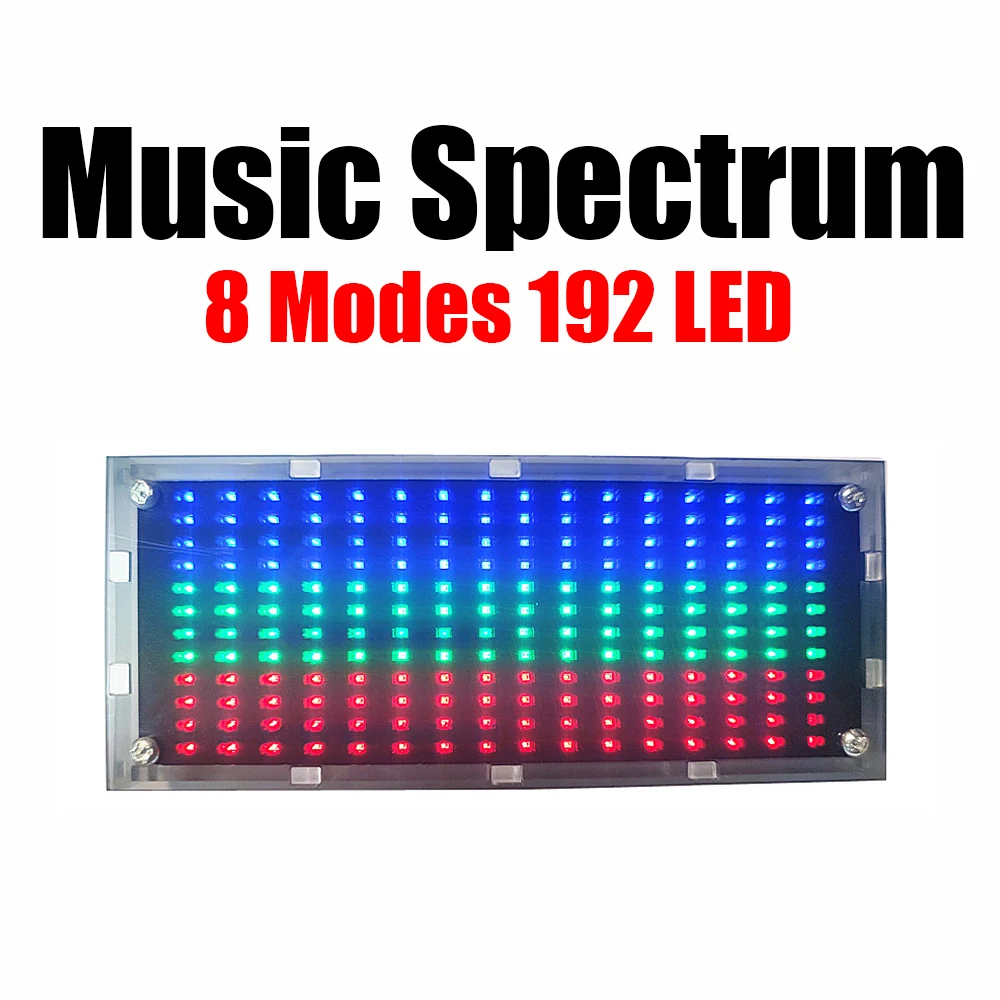 192-LED-Music-Spectrum-Level-Indicator-Rhythm-Light-Wire-voice-Control ...