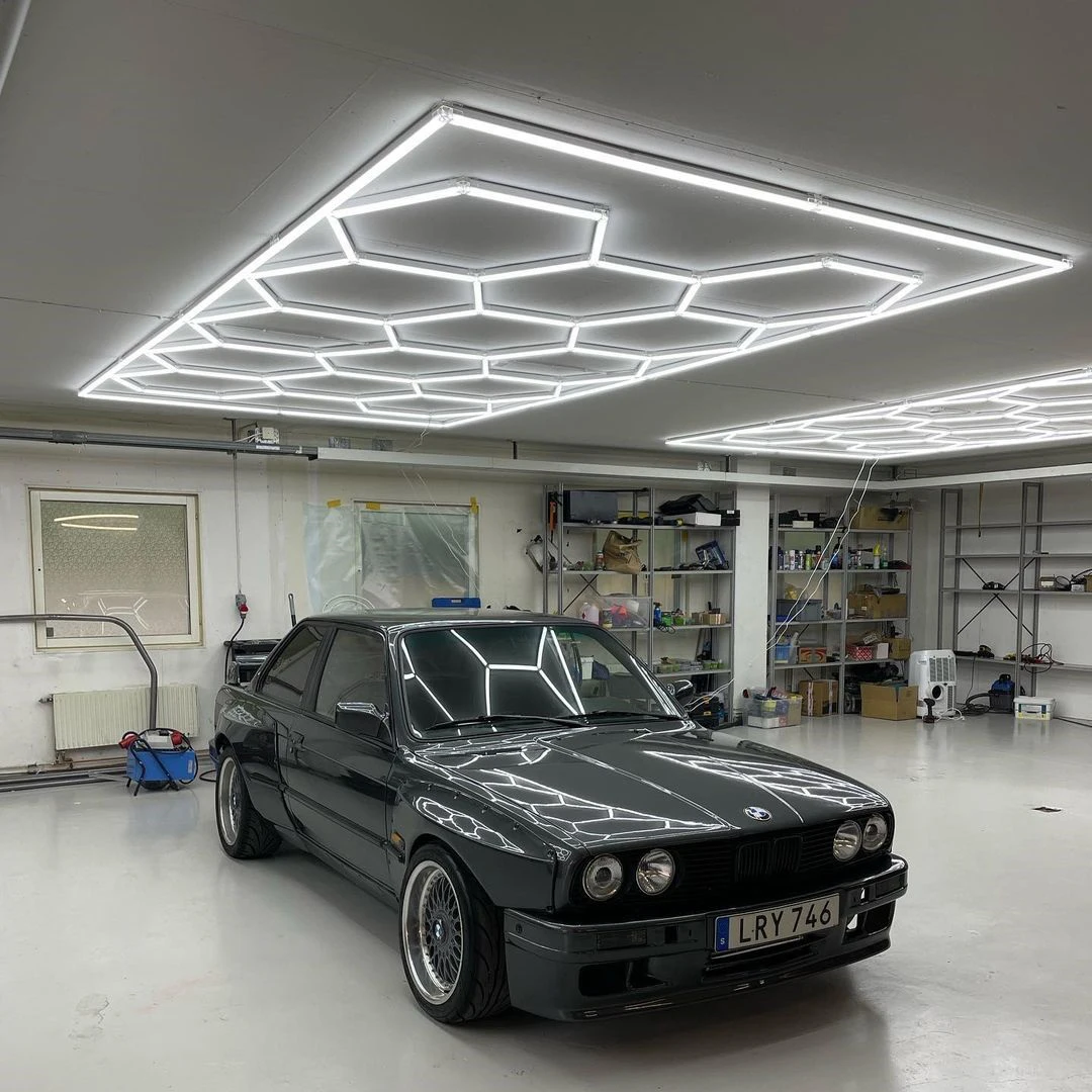 Honeycomb-Garage-Light-110V-240V-Hexagon-Led-Tube-Ceiling-Lighting-For ...
