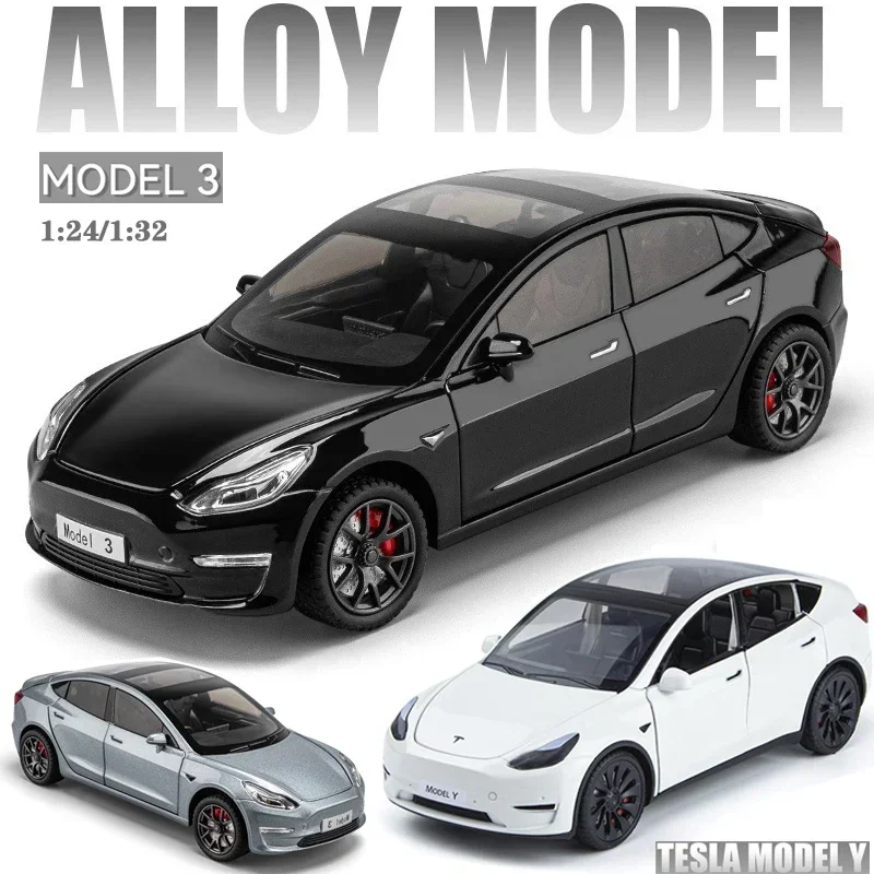 1-24-Tesla-Model-3-Gelegeerd-Automodel-Diecasts-Metalen ...