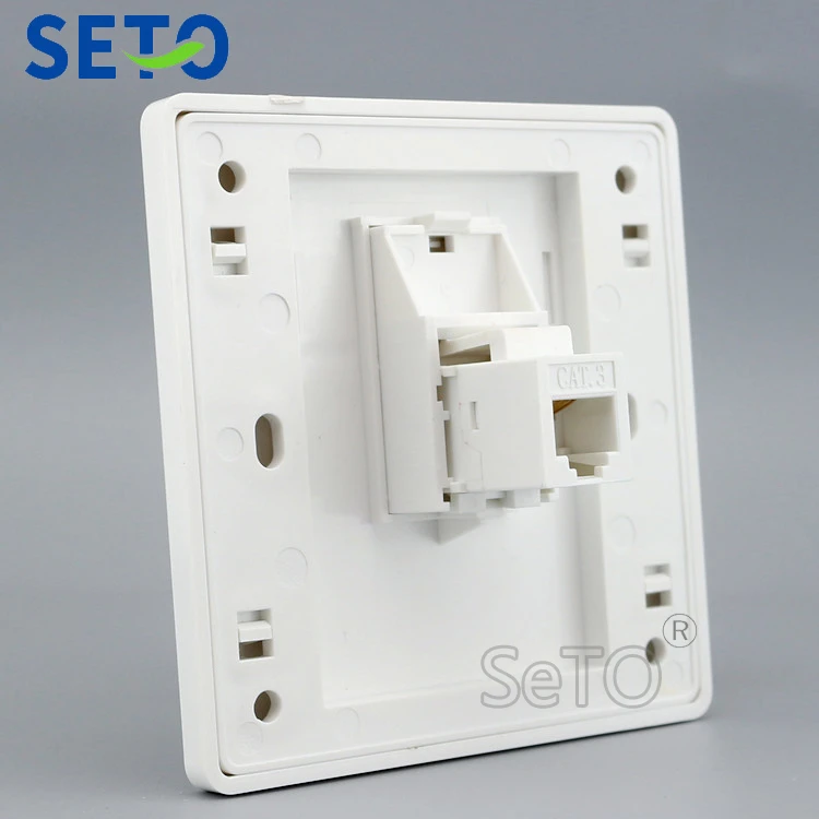 SeTo 86 Type Single Port RJ11 Cat3 Telephone Direct Connection Wall ...