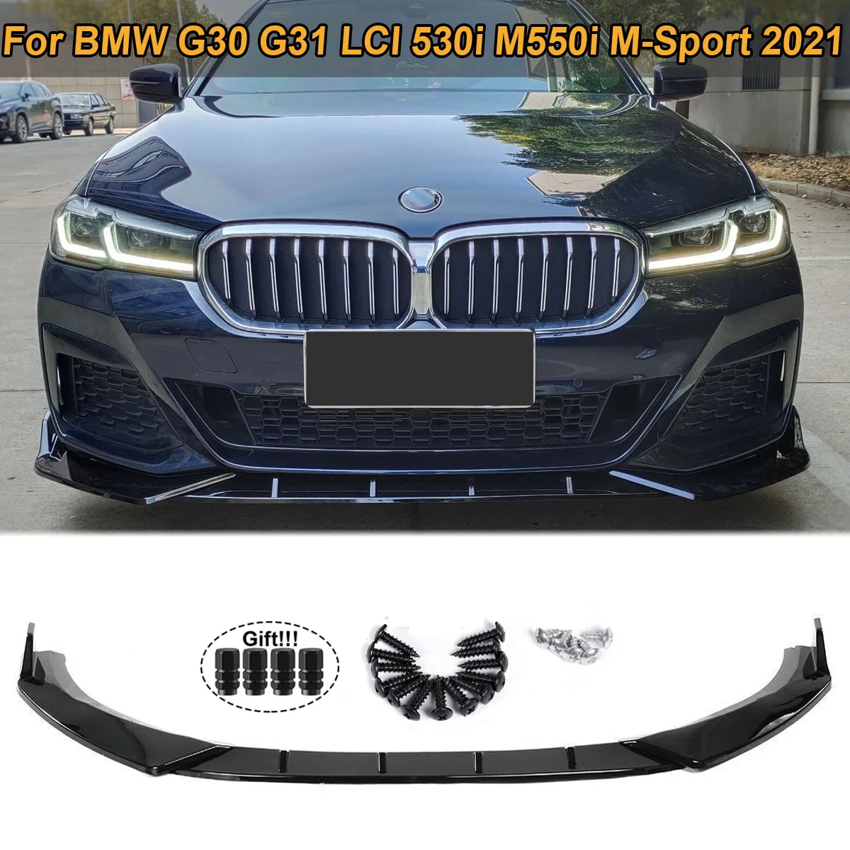 Front Bumper Lip Spoiler Side Splitter Body Kit Guard For 2021 2022 Bmw ...