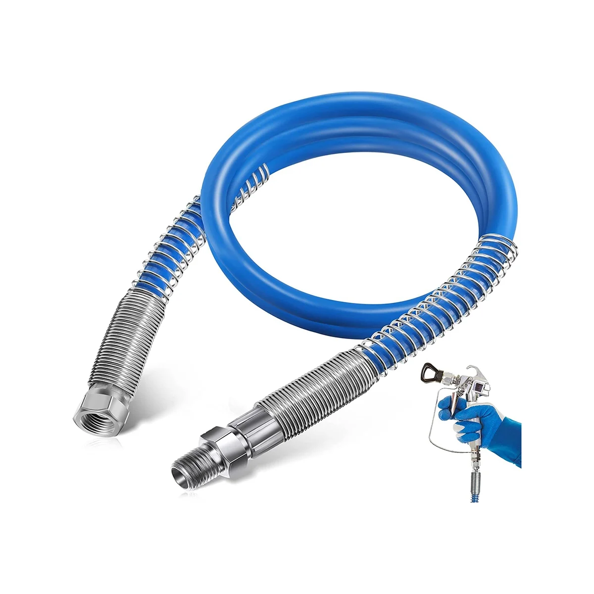 4Ft-Airless-Paint-Spray-Extension-Hose-3-16Inch-Pressure-Paint-Spray ...