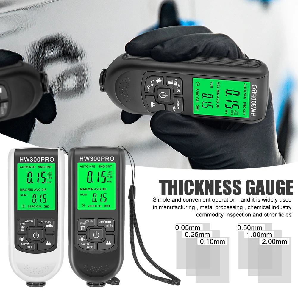 Car-Coating-Paint-Thickness-Gauge-HW300PRO-Digital-Coating-Thickness ...