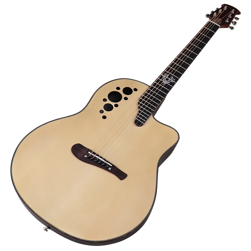 Round Back Ovation Model Electric Acoustic Guitar 41 Inch Acoustic ...