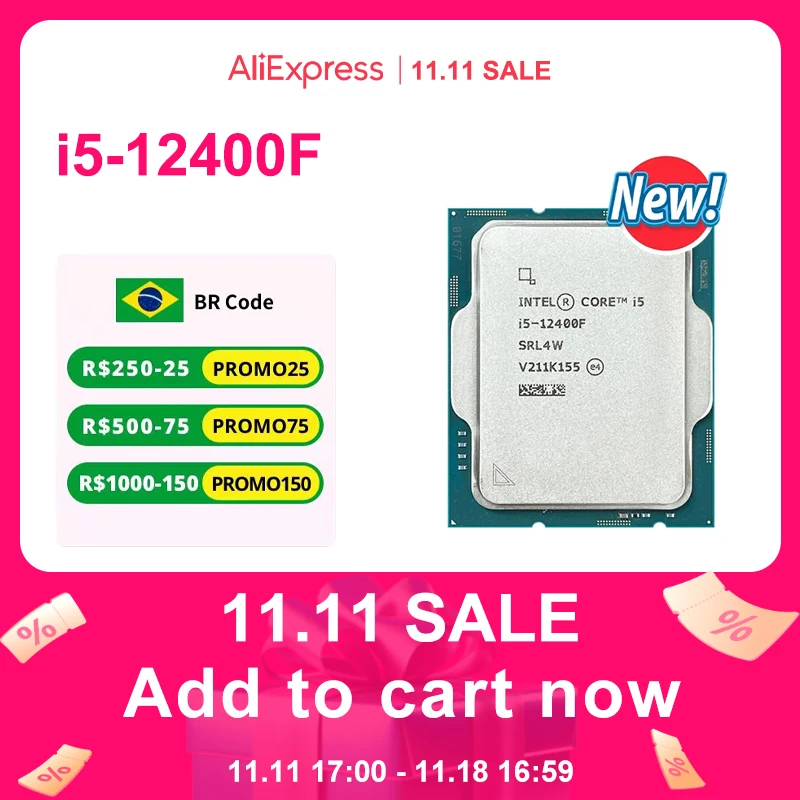 Processador-Intel-Core-i5-12400F-CPU-10NM-L3-18M-i5-12400F-12th-4-40 ...