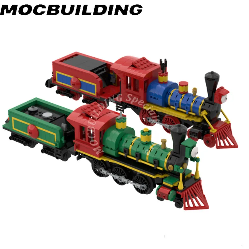 4-4-0 Steam Locomotives Train Engine Model Railway MOC Building Blocks ...