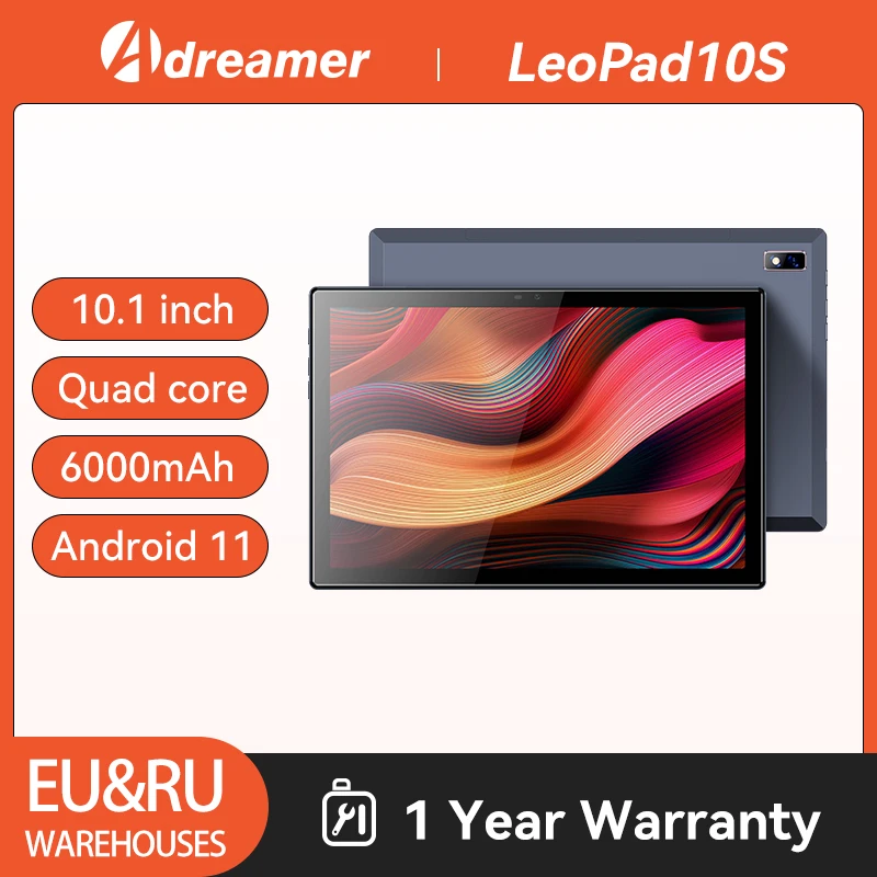 Adreamer LeoPad10S Tablet Android, 10.1 polegadas, 4 núcleos, 4GB de ...