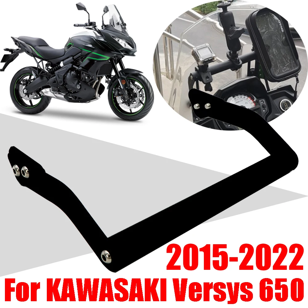 오토바이 휴대폰 홀더 스탠드 GPS 네비게이션 플레이트 브래킷, 가와사키 Versys 650 Versys650 2015 2022 ...