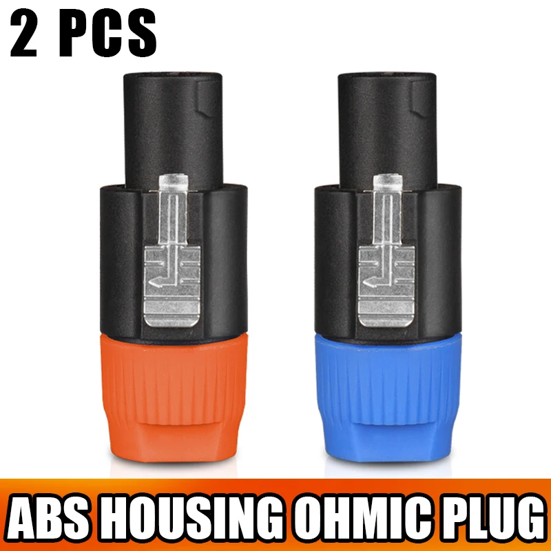 2PCS-ABS-housing-Ohm-Plug-NL4FC-Speaker-Connector-4-pole-4-pin-male ...