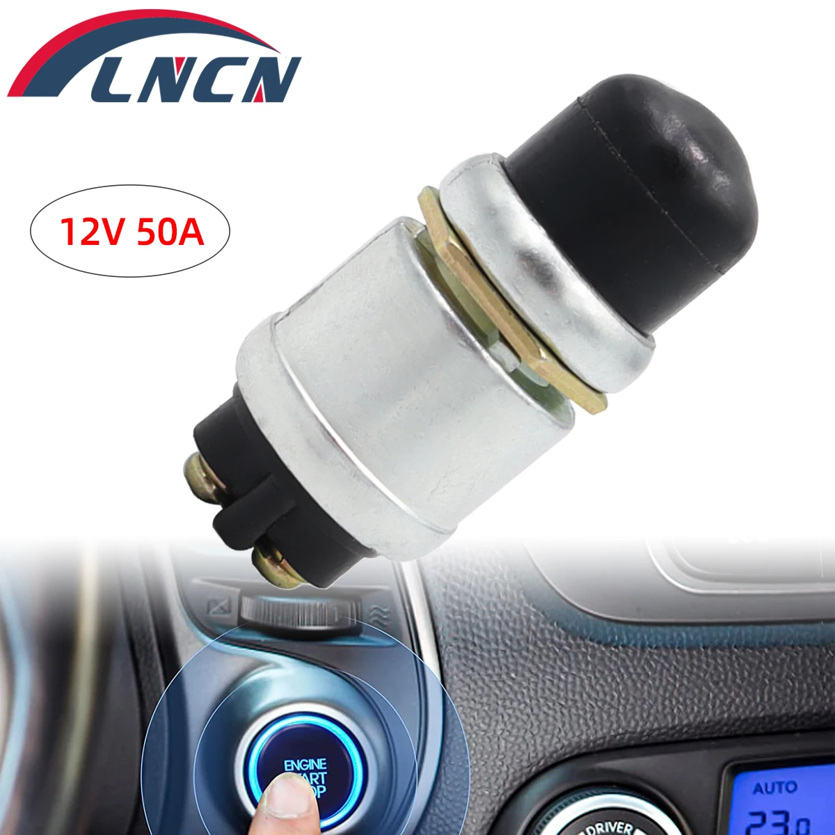 60A 12V DC Ignition Starter Switch Truck Engine Start Waterproof Push ...
