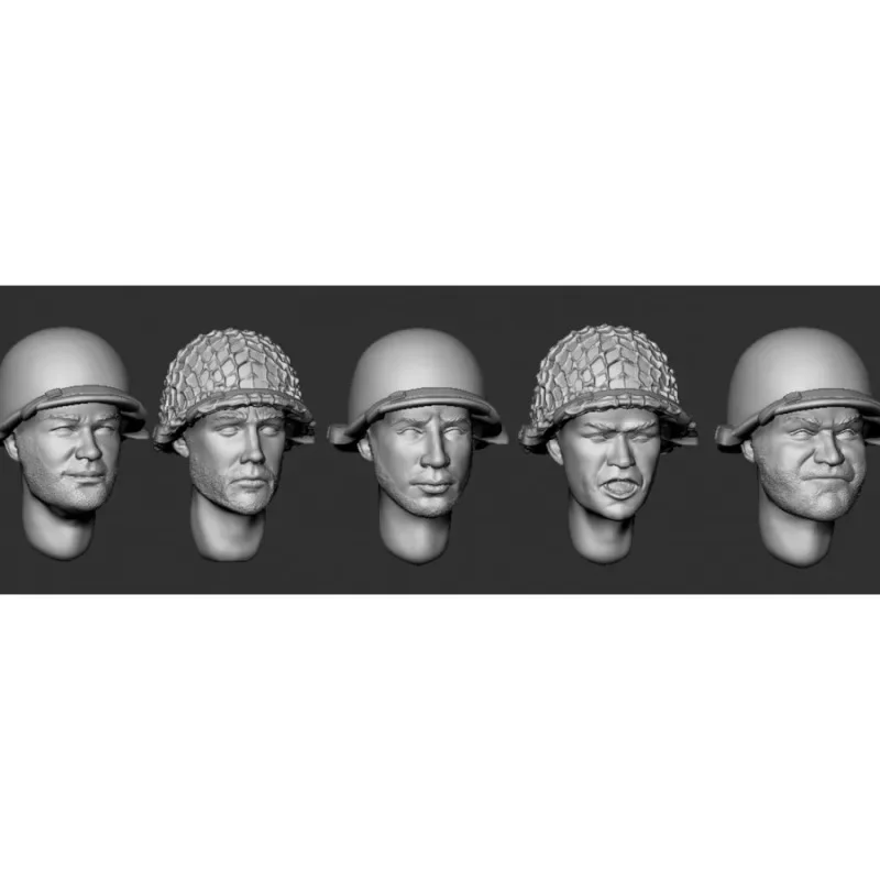 1-35-ratio-die-cast-resin-soldier-head-carving-model-kit-American ...