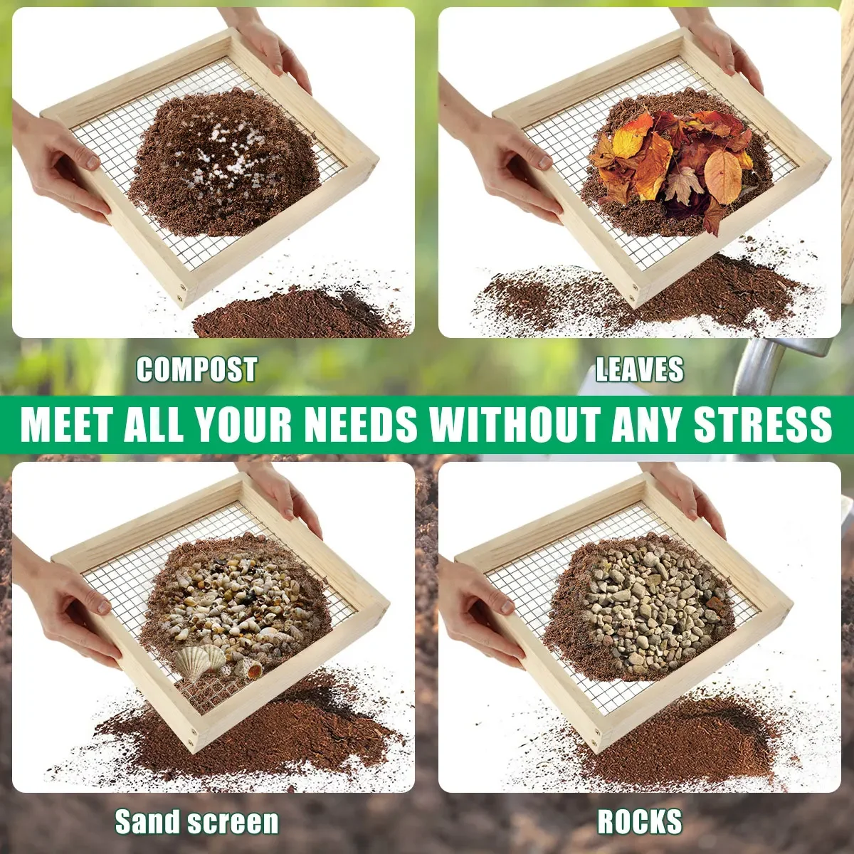 Handheld Garden Soil Sieve – Garden Gear Pro Supply