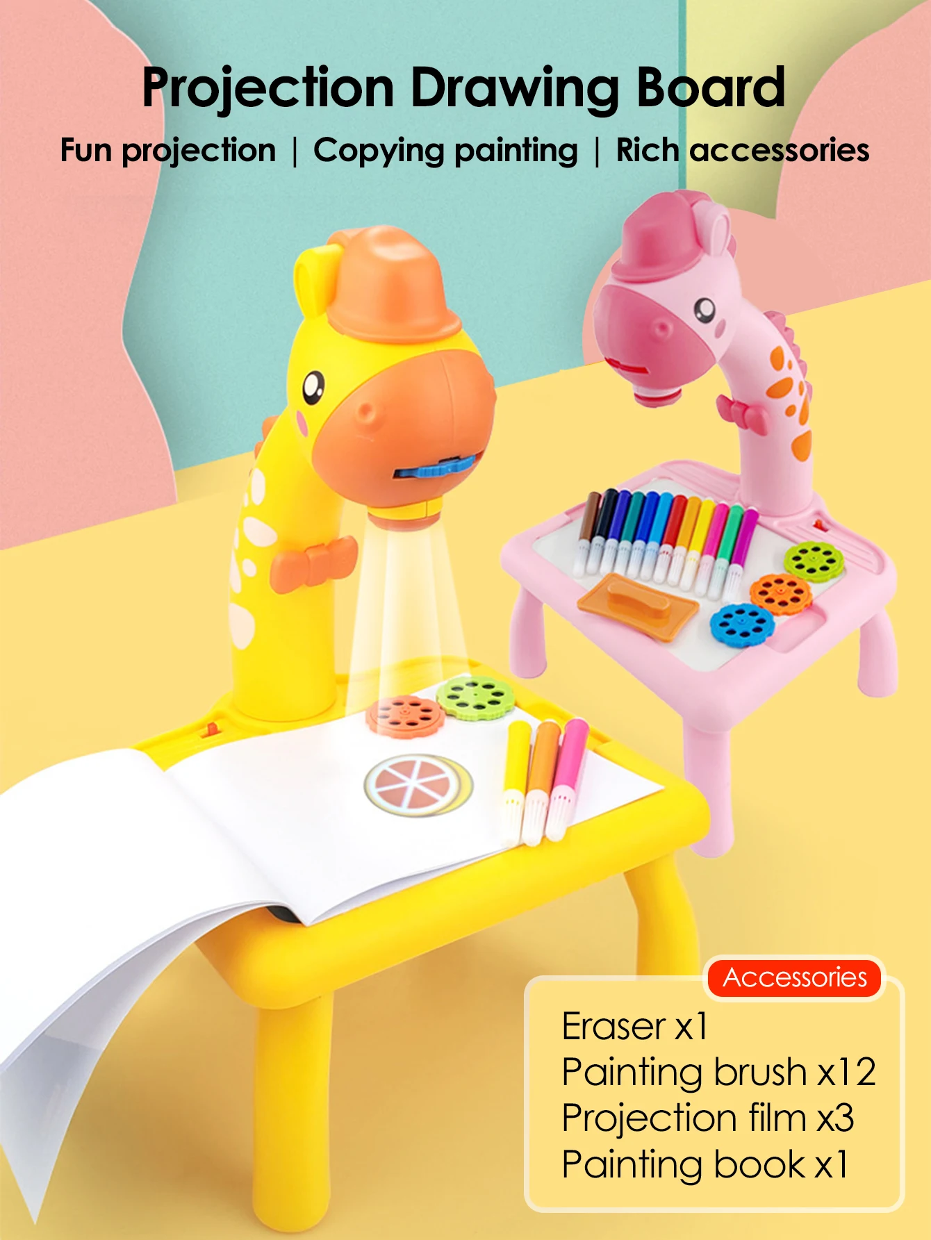 Children-LED-Projector-Drawing-Table-Toy-Painting-Set-Table-Educational ...