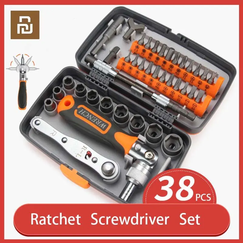 Xiaomi 38pcs Ratchet Screwdriver Set Precision Cr-v Torx Hex Screw ...
