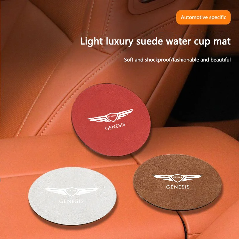 2pcs-Suede-Leather-Car-Coaster-Mat-Water-Cup-Slots-Non-Slip-Pads-For ...