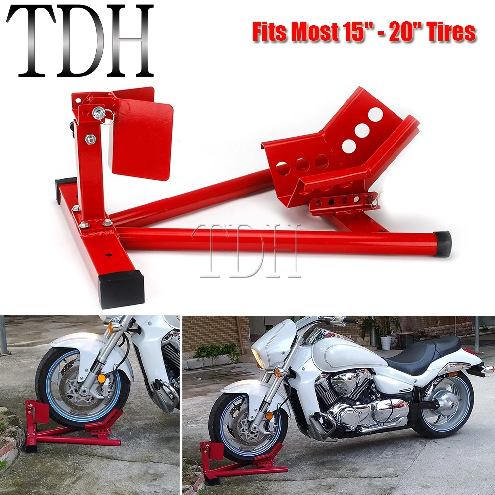 15-20-Tires-Motorcycle-Support-Stand-Front-Tire-Wheel-Chock-Self ...