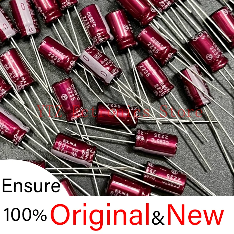 10pieces-ELNA-63V-47UF-6-3X11mm-85-100-New-Orginal-Red-Robe-RA3-audio ...