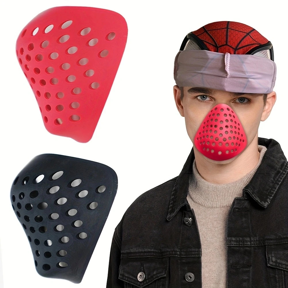 Spiderman-Faceshell-Spider-Man-Mini-Mask-Cosplay-Props-Silica-Black-Red ...