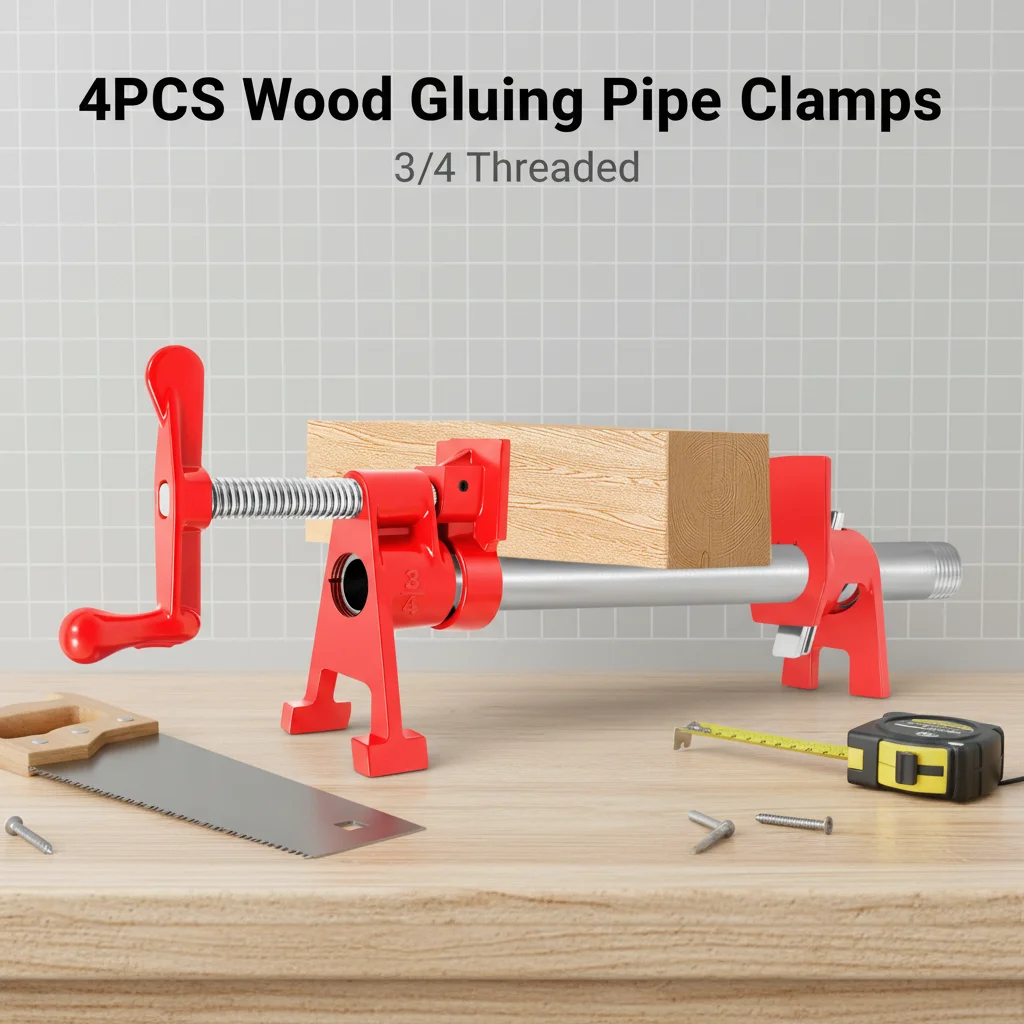 4PCS Wood Gluing Pipe Clamps 3/4