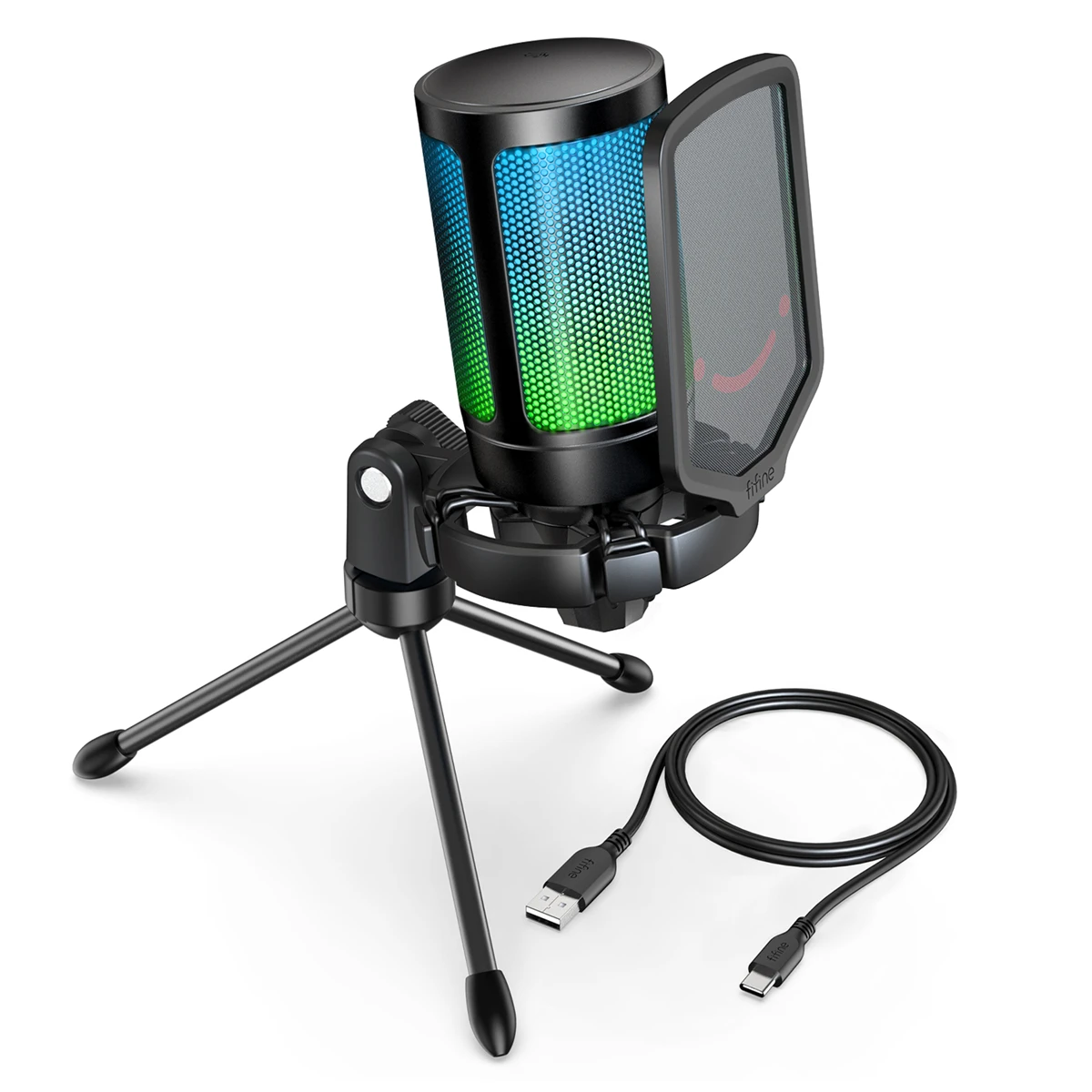 Fifine Usb Condenser Gaming Microphone, For Pc Ps4 Ps5 Mac With Pop ...